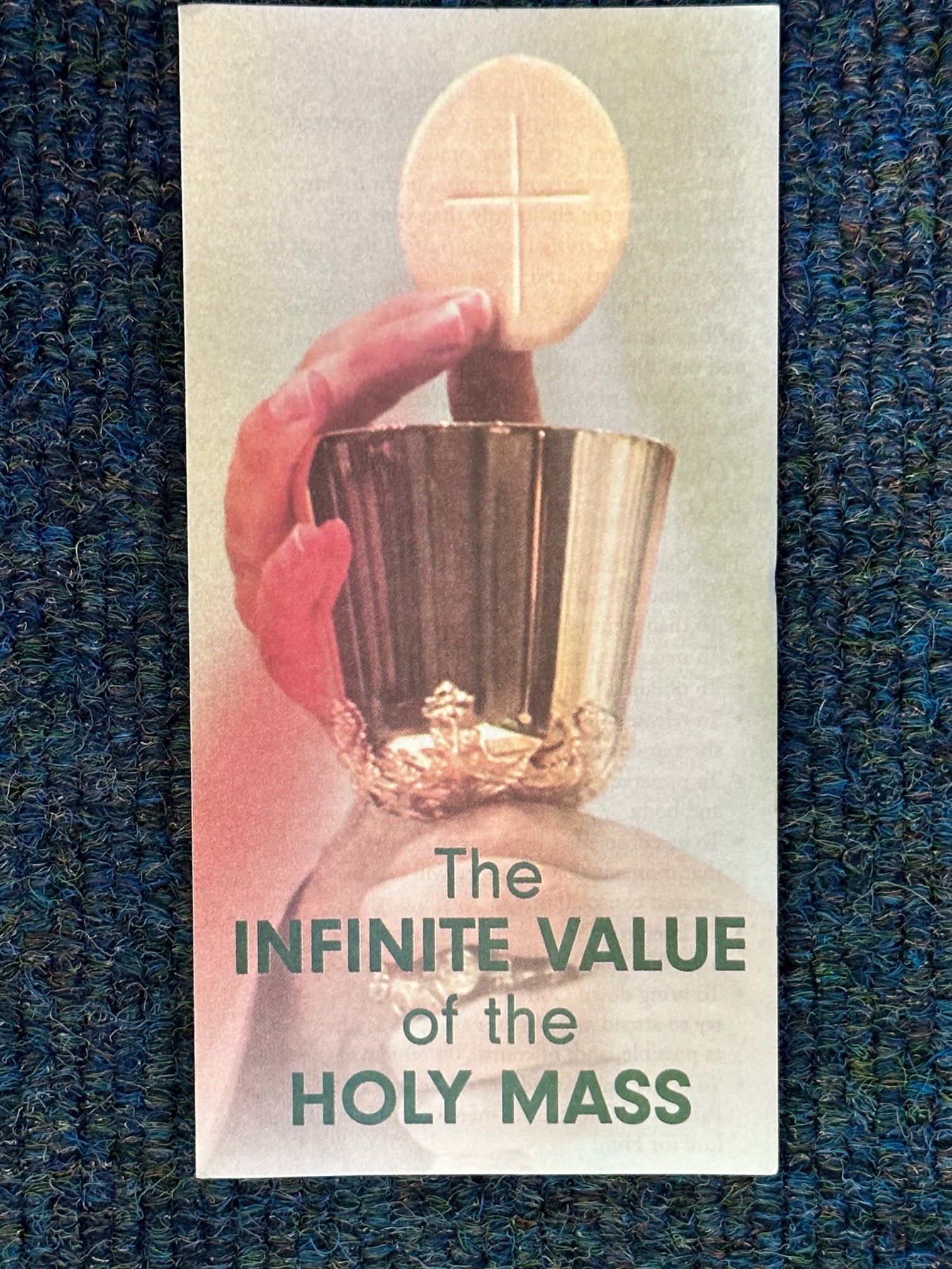 BOOK - The Infinite Value of the Holy Mass Leaflet | St Monica's ...