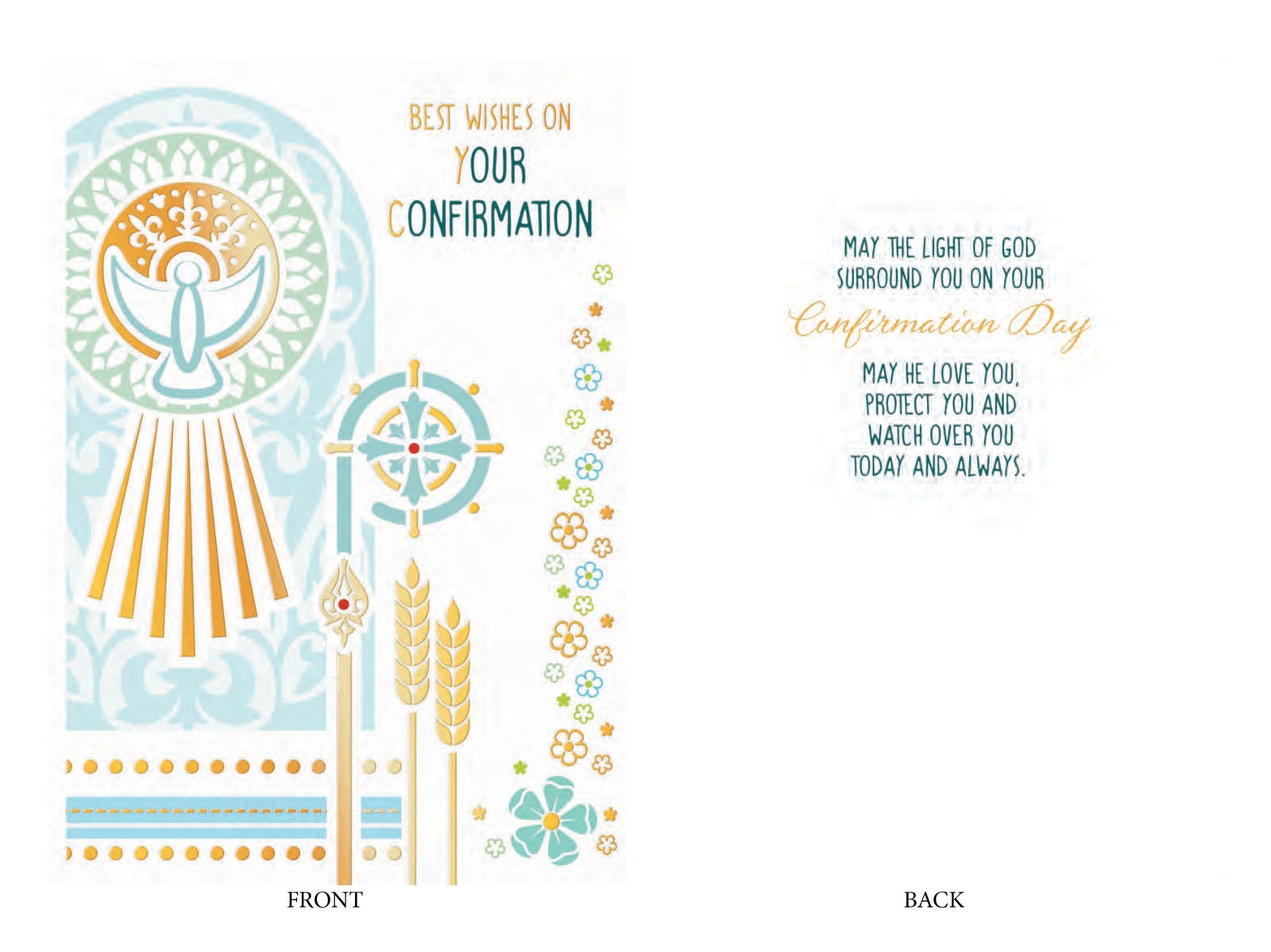 CONFIRMATION CARD BEST WISHES ON YOUR CONFIRMATION BLUE | St Monica's ...